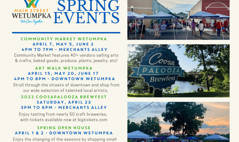 Celebrate Spring In Wetumpka! Live Music This Evening; See Other ...