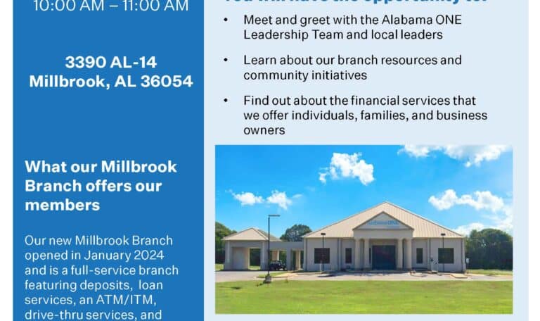 Alabama ONE Announces New Millbrook Location; Ribbon Cutting Feb. 27 ...
